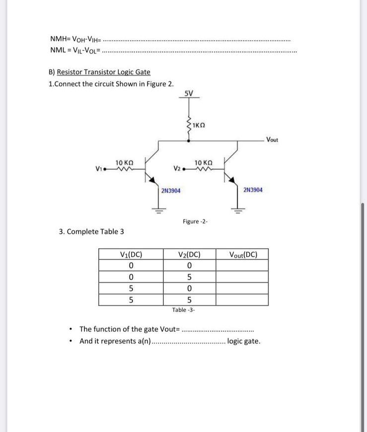 Solved A) Resistor Transistor logic 1. Connect the Circuit | Chegg.com