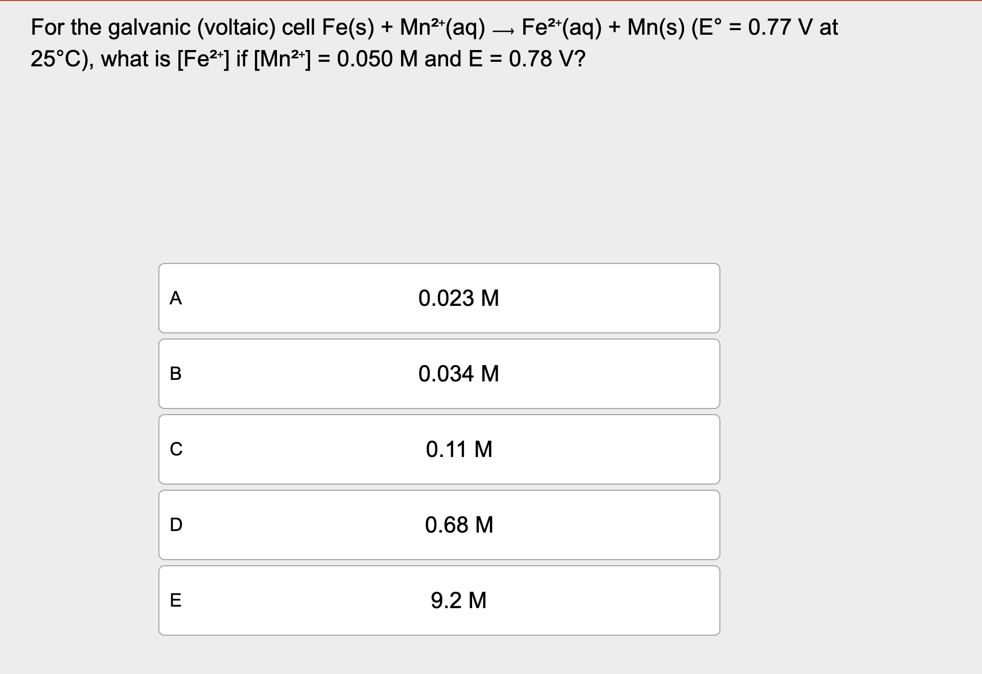 Solved For the galvanic (voltaic) ﻿cell | Chegg.com