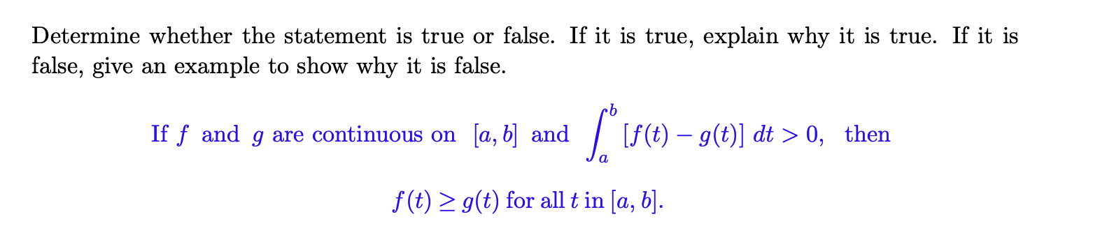 Solved Determine whether the statement is true or false. If | Chegg.com