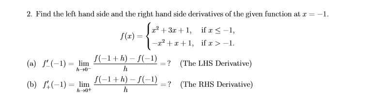 Solved 2. Find the left hand side and the right hand side | Chegg.com
