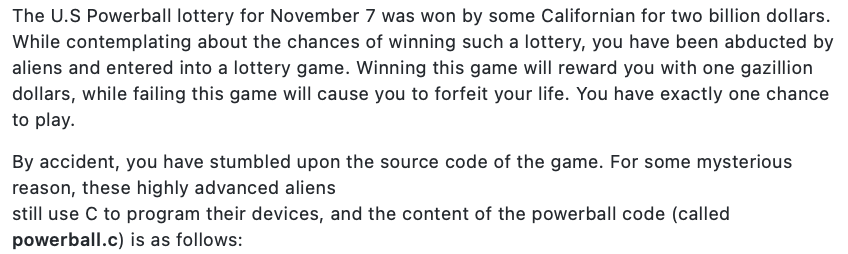 Solved The U.S Powerball lottery for November 7 was won by | Chegg.com