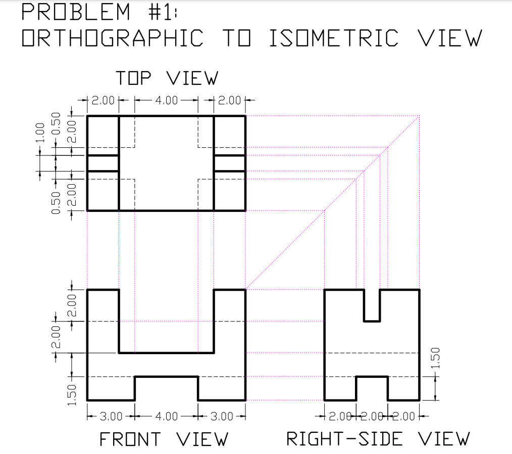 Solved Orthographic to Isometric Would appreaciate it if you | Chegg.com