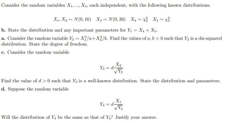 Solved Consider the random variables X1, ..., X5, each | Chegg.com