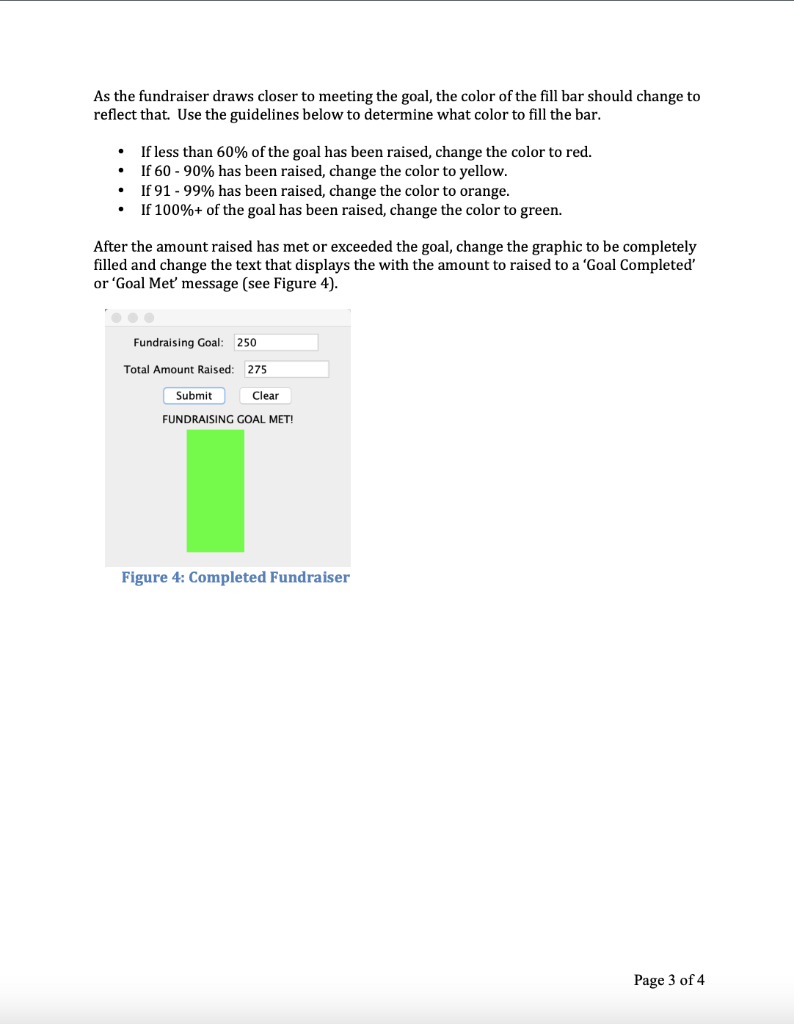 CIS171 Final Project - Option 1 Fundraising with GUI | Chegg.com