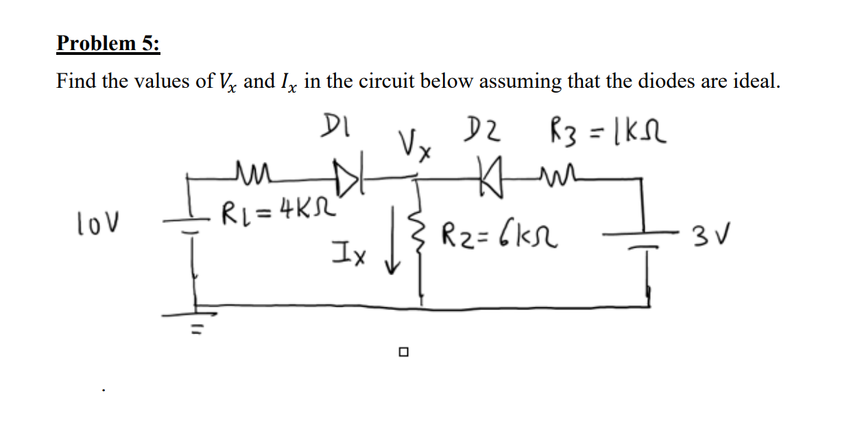Solved Find the values of Vx and Ix in the circuit below | Chegg.com