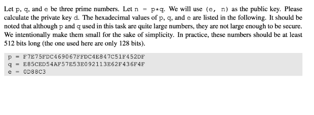 Solved Let p,q, and e be three prime numbers. Let n=p∗q. We | Chegg.com