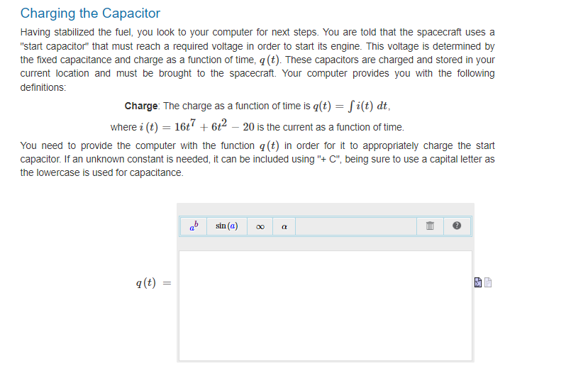 Solved Charging the Capacitor Having stabilized the fuel, | Chegg.com