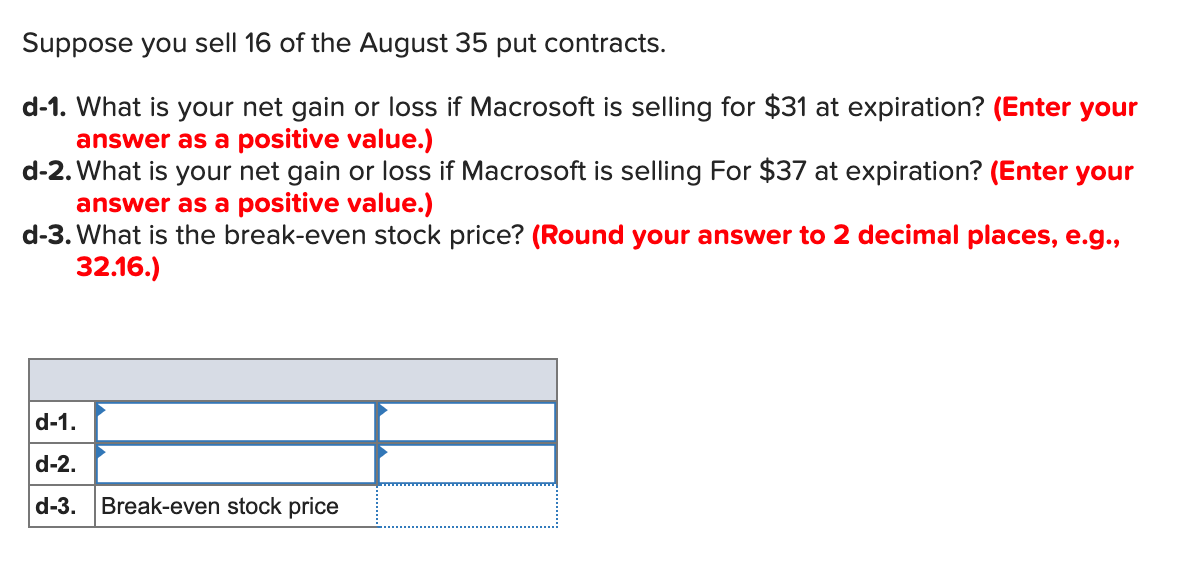 Solved Use the option quote information shown here to answer | Chegg.com