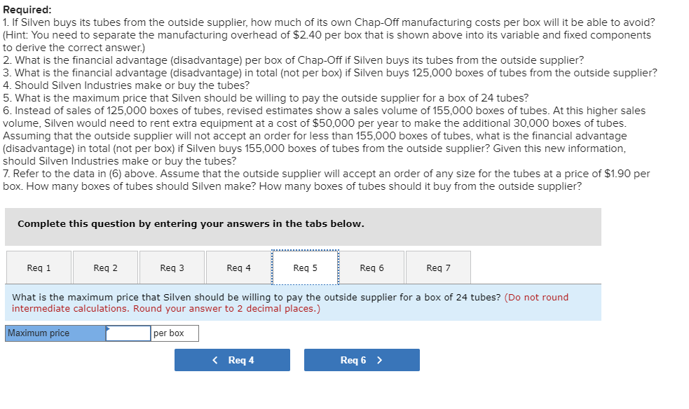 Solved Problem 12 23 Make Or Buy Decision [lo12 3] Silven