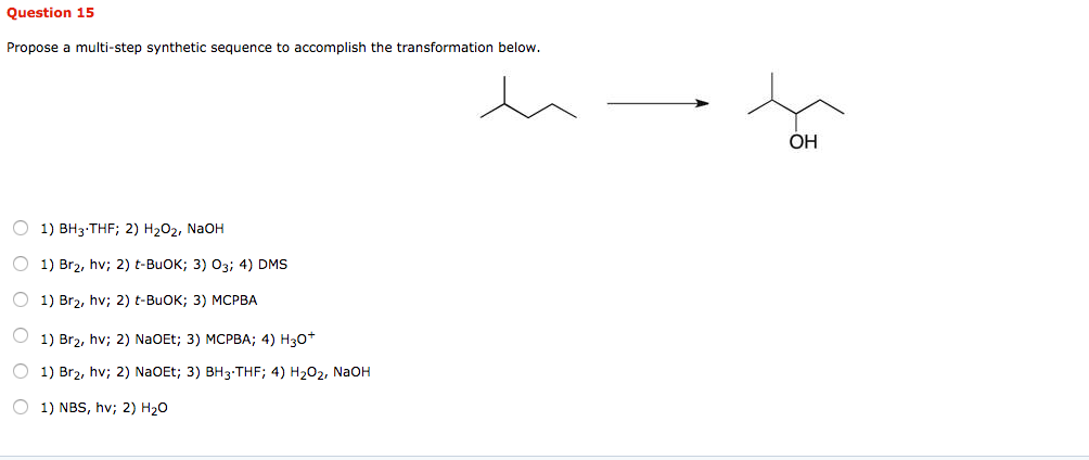 Solved Question 11 Propose a synthetic route for completing | Chegg.com