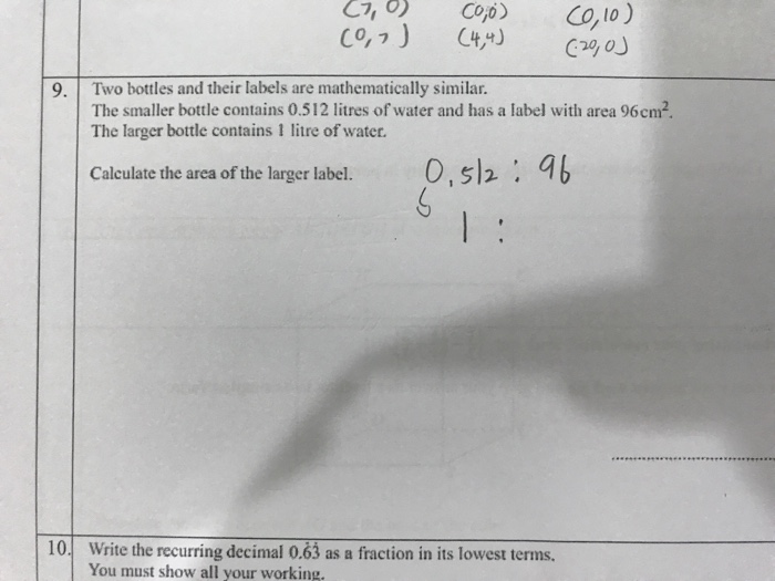 Solved 9. Two bottles and their labels are mathematically | Chegg.com