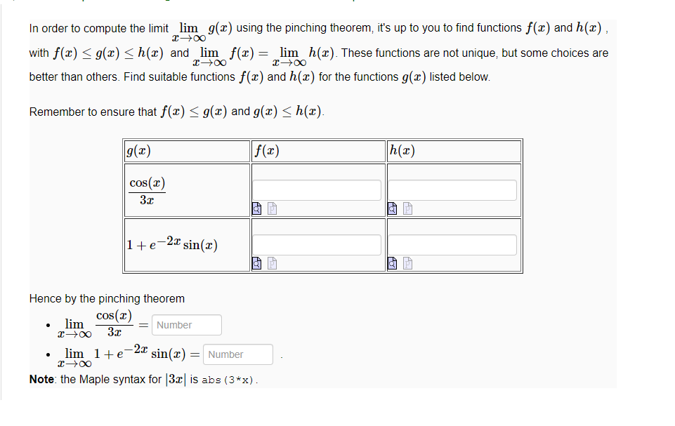 Solved 200 In order to compute the limit lim g(x) using the | Chegg.com