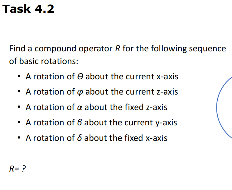 Solved Task 4.2 Find a compound operator R for the following | Chegg.com