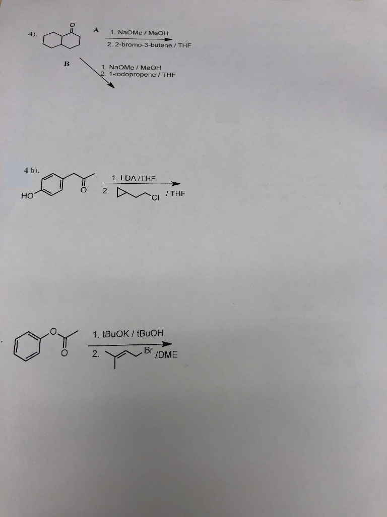 Solved Enolate practice -- For each of the following | Chegg.com