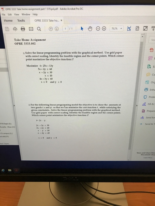 OPRE 3333 Take home assignment part 1 519.pd.pdf- | Chegg.com