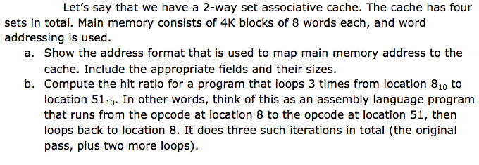 Solved Let's say that we have a 2-way set associative cache. | Chegg.com