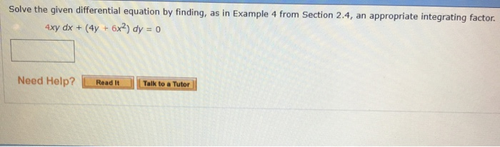 Solved Solve the given differential equation by finding, as | Chegg.com