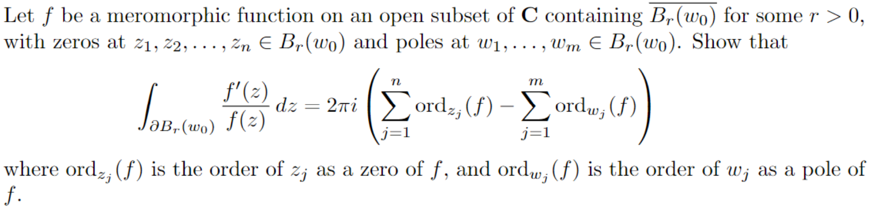 Solved Let f be a meromorphic function on an open subset of | Chegg.com