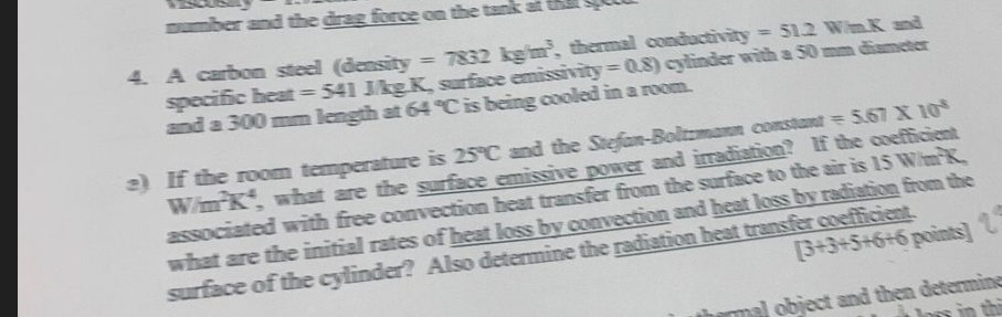 Solved umber and the drag force on the tank 4. A carbon | Chegg.com