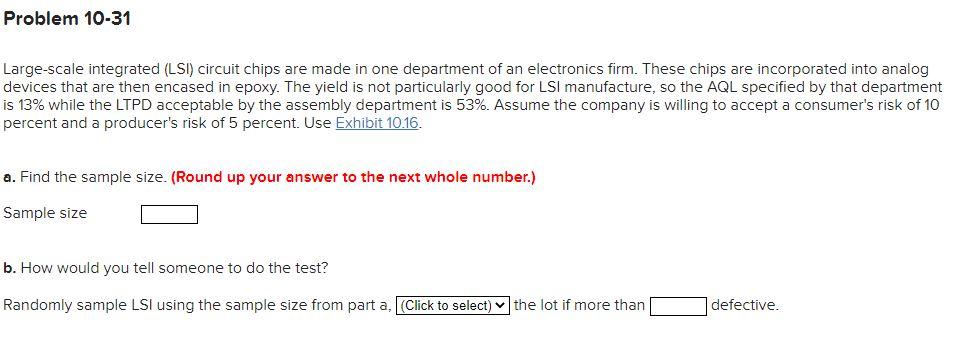 Solved Problem 10-31 Large-scale integrated (LSI) circuit | Chegg.com