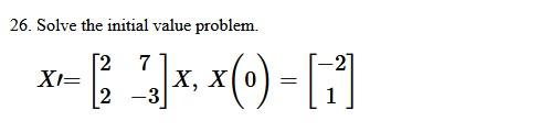 Solved 26. Solve the initial value problem. | Chegg.com