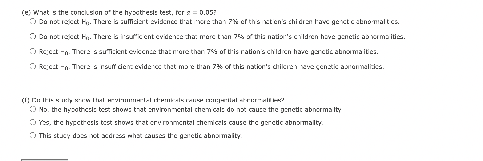 Solved signs of a genetic abnormality. (a) Which hypotheses | Chegg.com