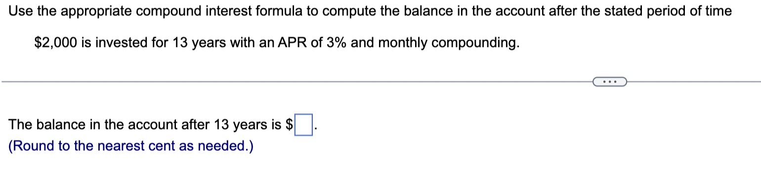 Solved Use the appropriate compound interest formula to | Chegg.com