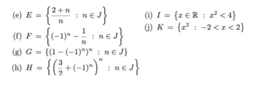 Solved Find the infimum, supremum, maximum, and minimum of | Chegg.com