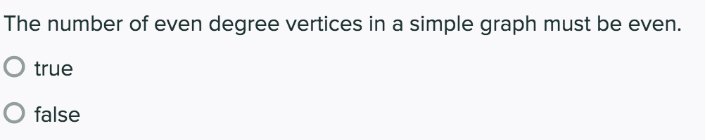 Solved The number of even degree vertices in a simple graph | Chegg.com