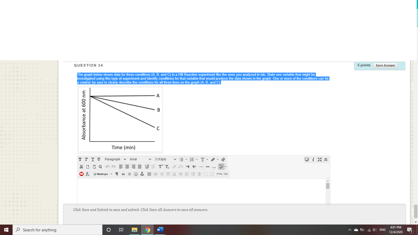 Solved QUESTION 34 6 points Save Answer The graph below | Chegg.com