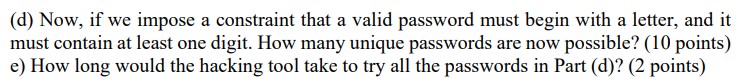 Solved 3. A password consists of six characters. These | Chegg.com