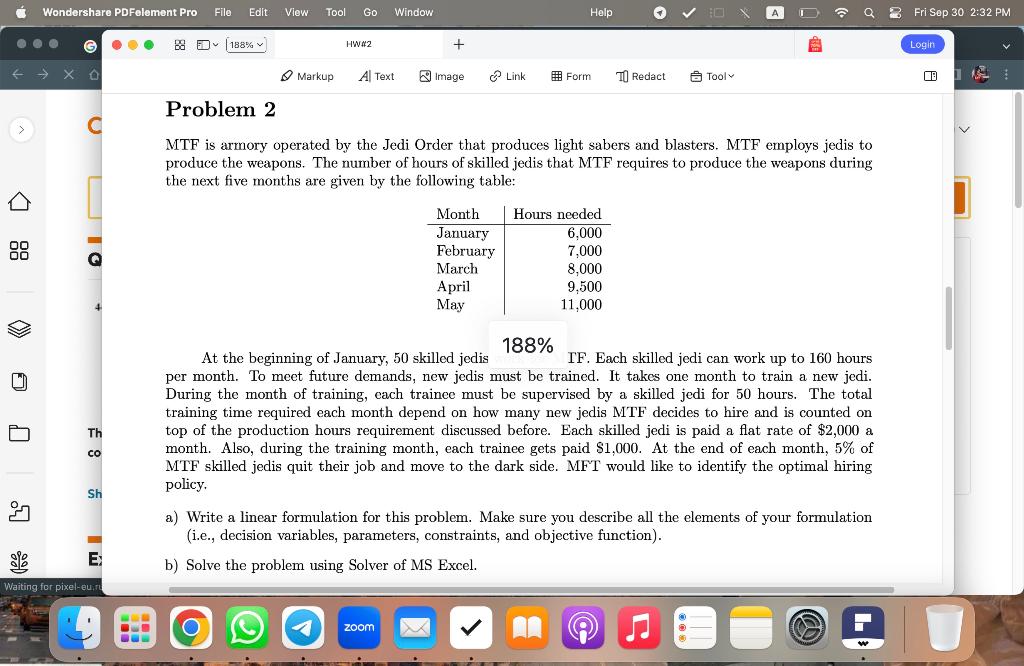 MTF is armory operated by the Jedi Order that | Chegg.com