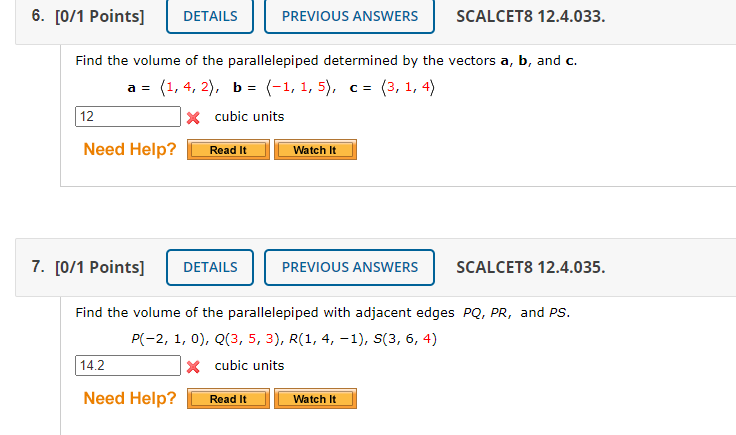 Solved 6. [0/1 Points] DETAILS PREVIOUS ANSWERS SCALCET8 | Chegg.com