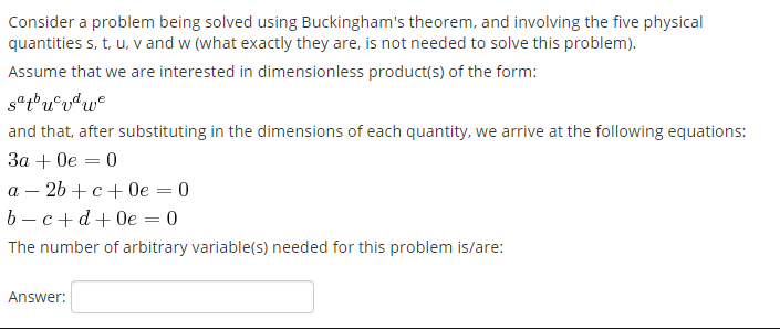 Solved Consider a problem being solved using Buckingham's | Chegg.com