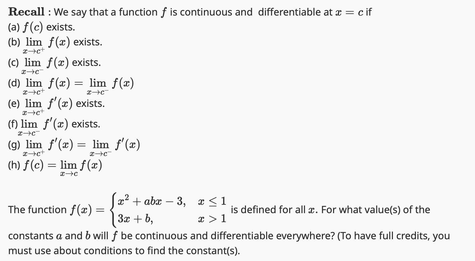 Solved Recall : We say that a function f is continuous and | Chegg.com