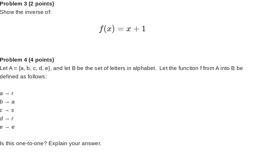 Solved ermine whether each of these functions from Z to Z is | Chegg.com