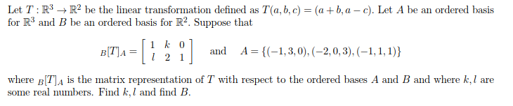 Solved Let T : R3 + R2 be the linear transformation defined | Chegg.com