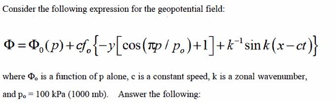 Solved Consider the following expression for the | Chegg.com