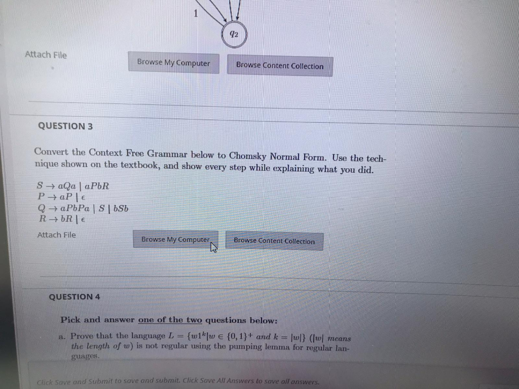 Solved 92 Attach File Browse My Computer Browse Content | Chegg.com