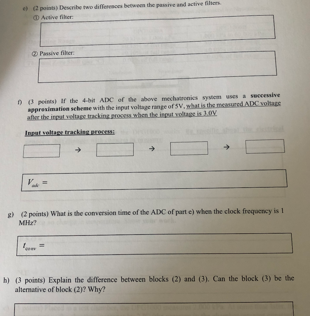 Solved Problem 1 (20 points) Mechatronics and Microprocessor | Chegg.com