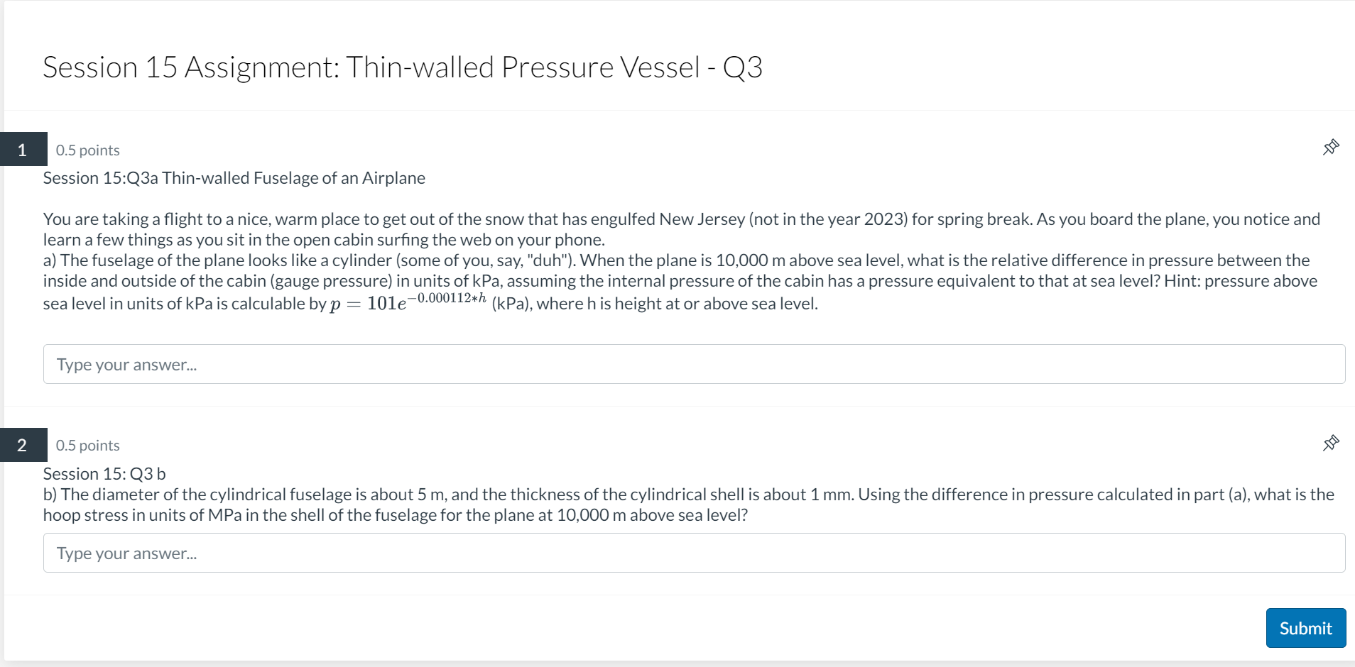 Solved Session 15 Assignment: Thin-walled Pressure Vessel - | Chegg.com