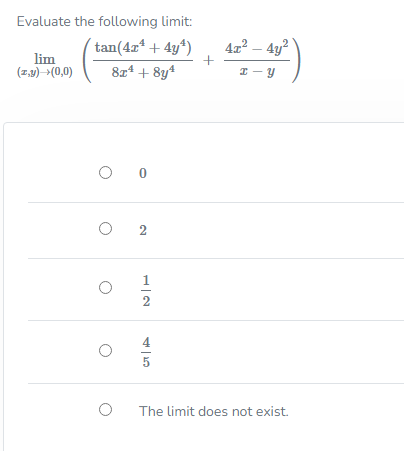 Solved Evaluate the following limit: | Chegg.com