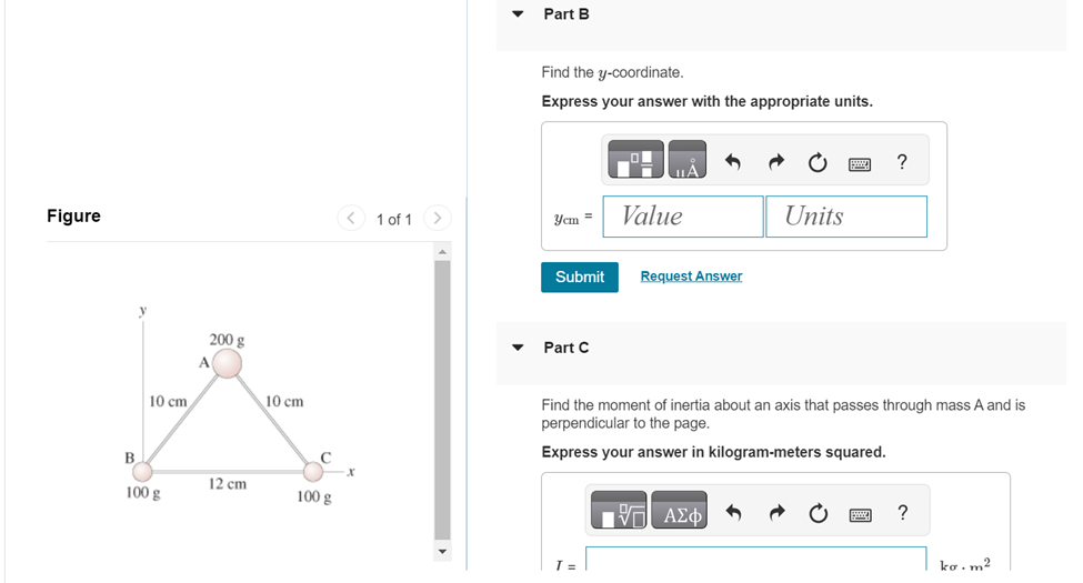 Solved The three masses shown in are connected by massless, | Chegg.com