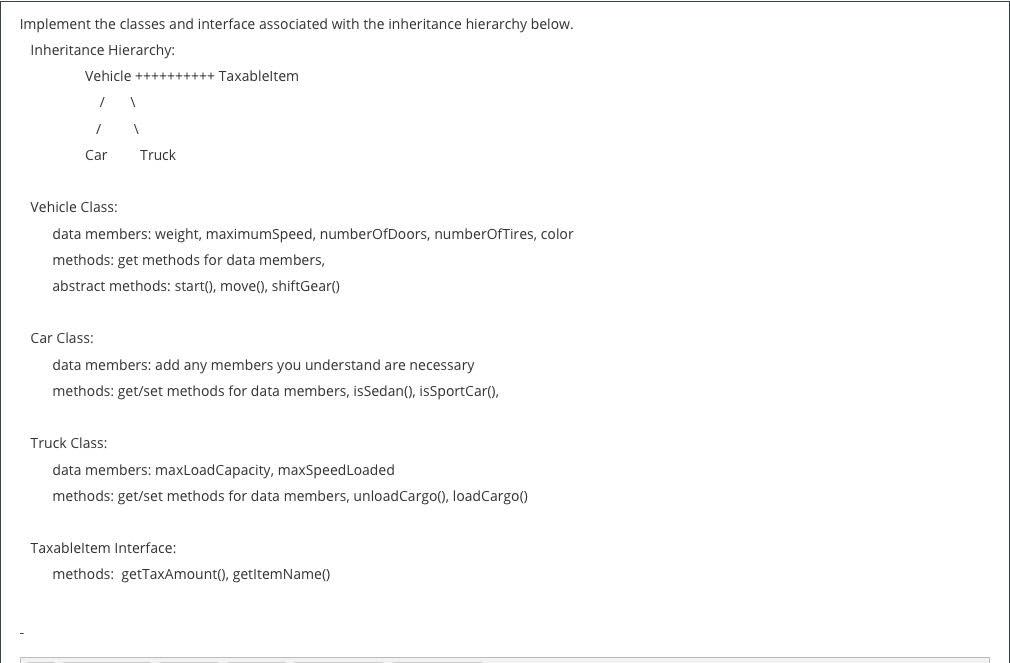 Solved Implement the classes and interface associated with | Chegg.com