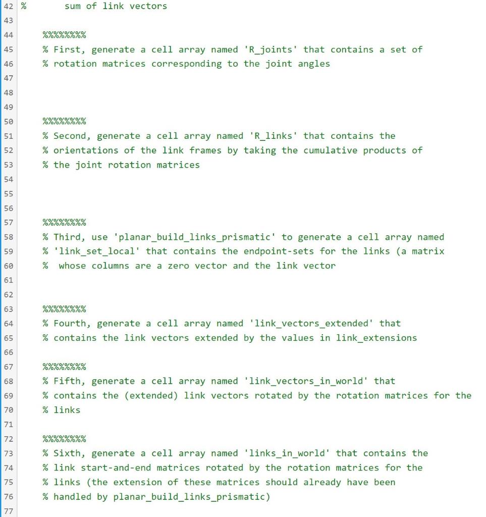 Solved Generate and place planar prismatic arm links O | Chegg.com