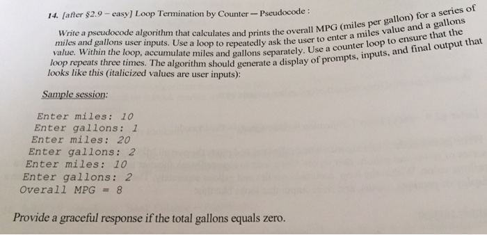 Solved Write a pseudocode algorithm that calculates and | Chegg.com