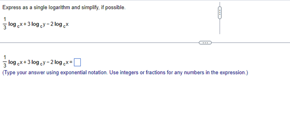 Solved Express as a single logarithm and simplify, if | Chegg.com