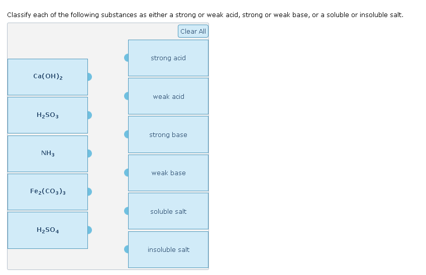 Solved Classify each of the following substances as either a | Chegg.com