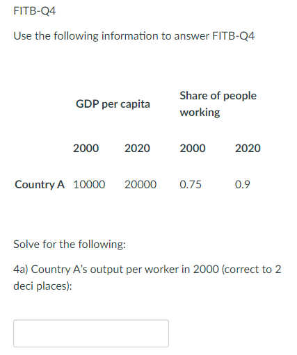 Solved FITB-Q4Use the following information to answer | Chegg.com