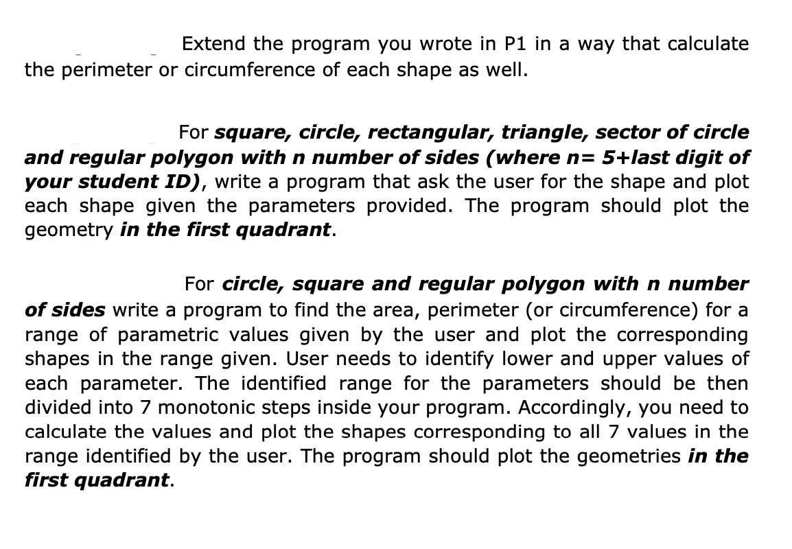 Solved Figure 1 shows the geometry formulas for common 2D | Chegg.com